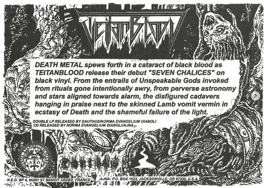 TEITANBLOOD – Seven Chalices (DLP) – Arcula Mystica Store